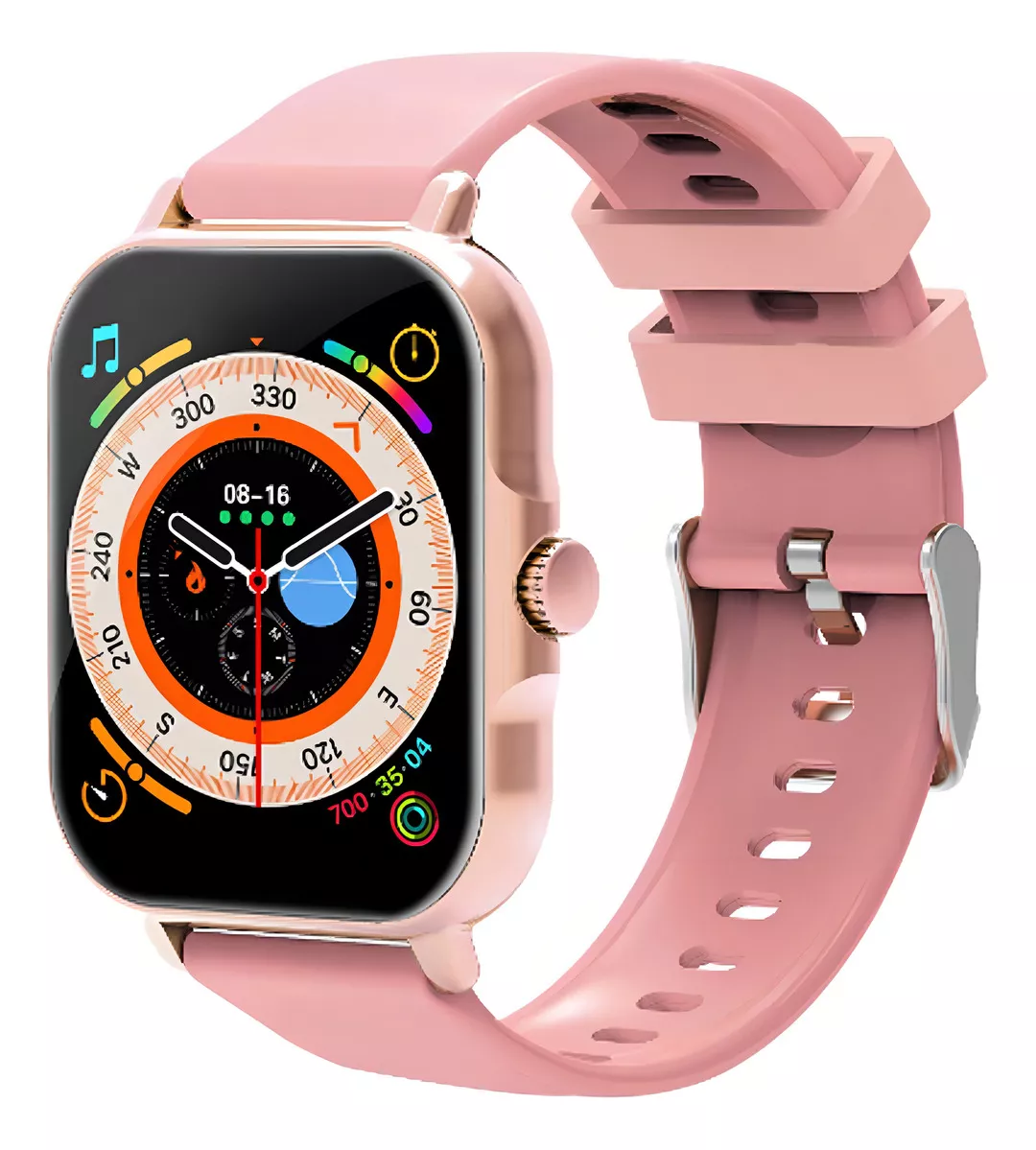 Smartwatch Reloj 1.8'' Inteligente Bluetooth Llamada Caja Rosa Correa ...