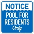 Notice Pool For Residents Only Sign, Pool Sign - Walmart.com