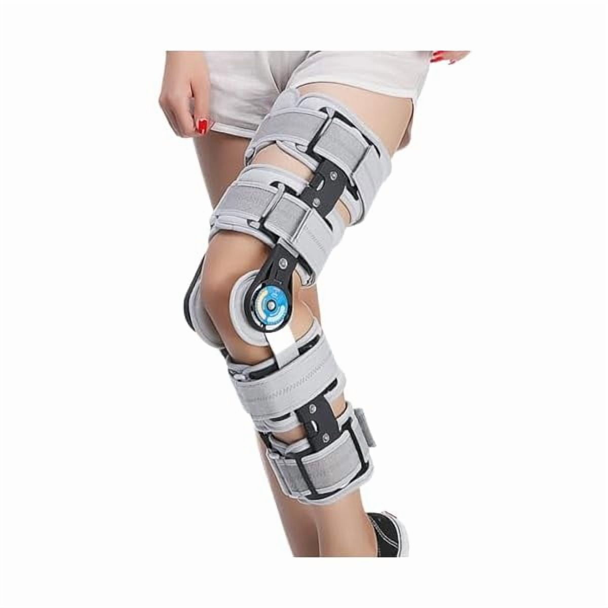wonima44 Hinged ROM Knee Brace with Side Stabilizers, Adjustable Post ...