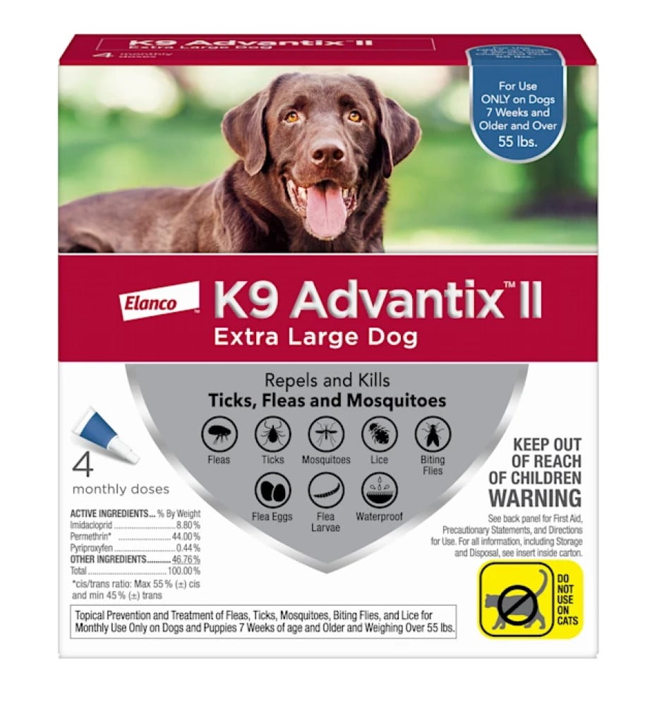 K9 Advantix II Flea Tick & Mosquito Topical Treatment for Large Dogs ...