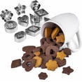 30Pcs Mini Cookie Cutter Set with Box, Small Stainless Steel Fruit ...