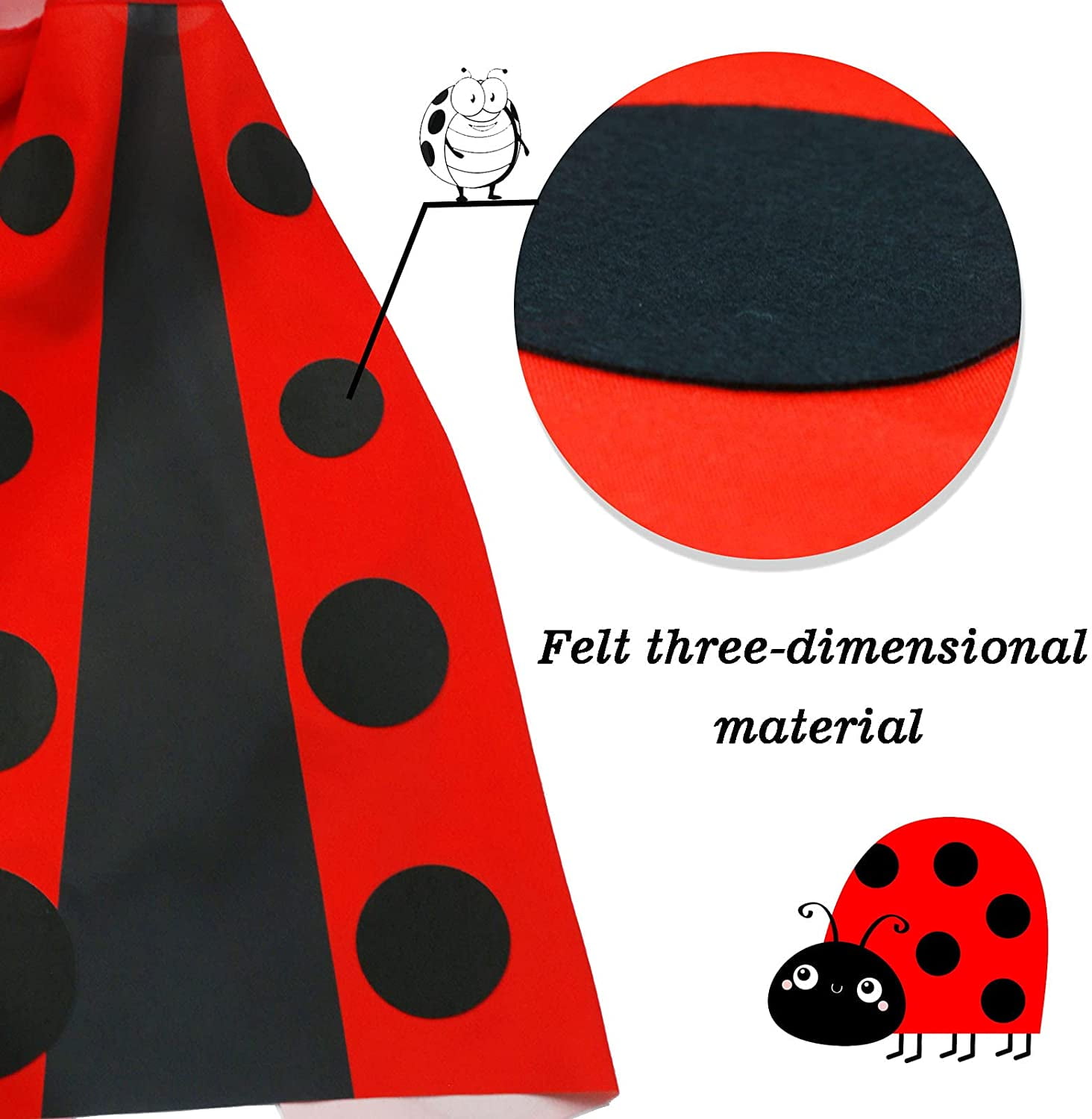 Autorización：Kids Bee Ladybug-Cape-Disfraz para niñas con máscara para ...