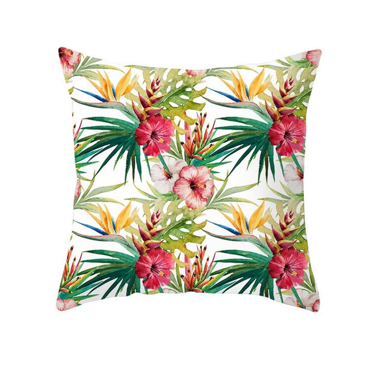 Tropical Plant Decorative Throw Pillow Case Cushion Cover 18''x18 ...