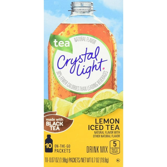 Crystal Light Lemon Iced Tea Drink Mix (10 Count of 0.07 oz Packets), 0 ...