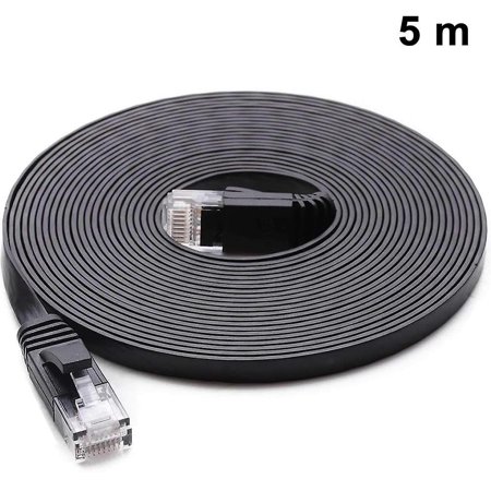 Cat6 Flat Shielded Rj45 Ethernet Patch Network Cable Plated Plug Stp ...