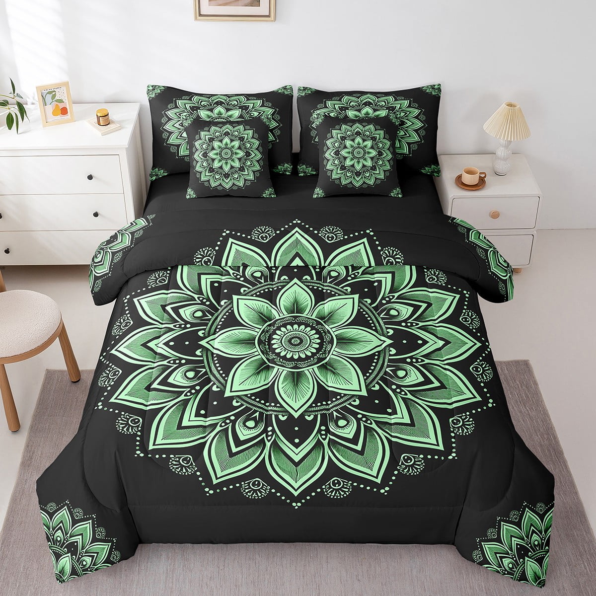 Click here for Yst Bohemian Mandala Bed In A Bag 7pcs Aesthetic F... prices