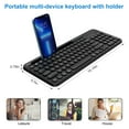 RaceGT Bluetooth Keyboard, Dual Mode BT 5.1 and 2.4G, Silent Compact ...