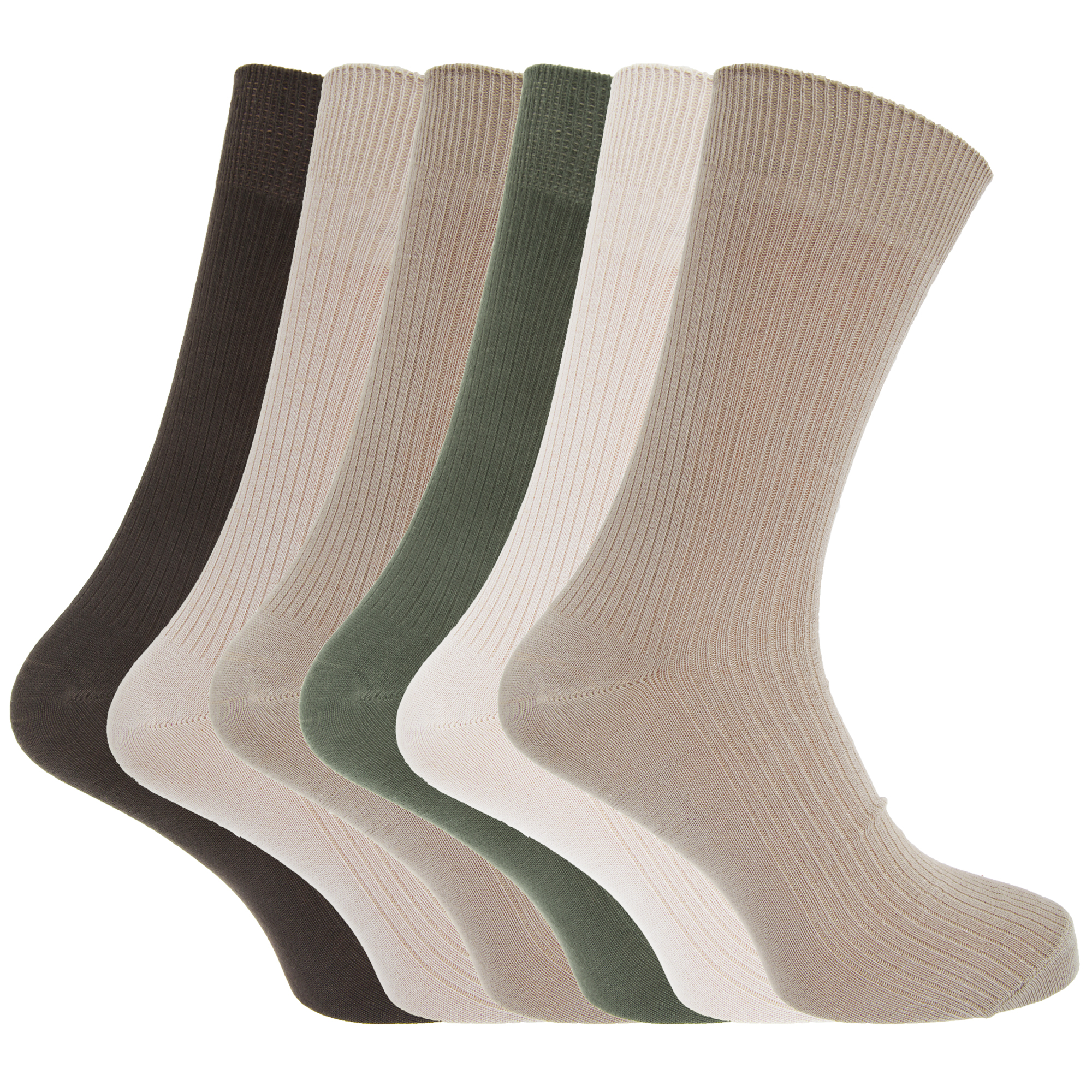 Mens Bamboo Super Soft Breathable Ribbed Socks Pack Of 6 Walmart Canada
