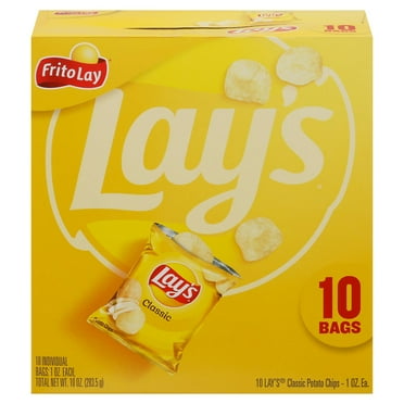 Lay's Classic Flavors Potato Chips, Convenient 40 Count Multipack Snack ...