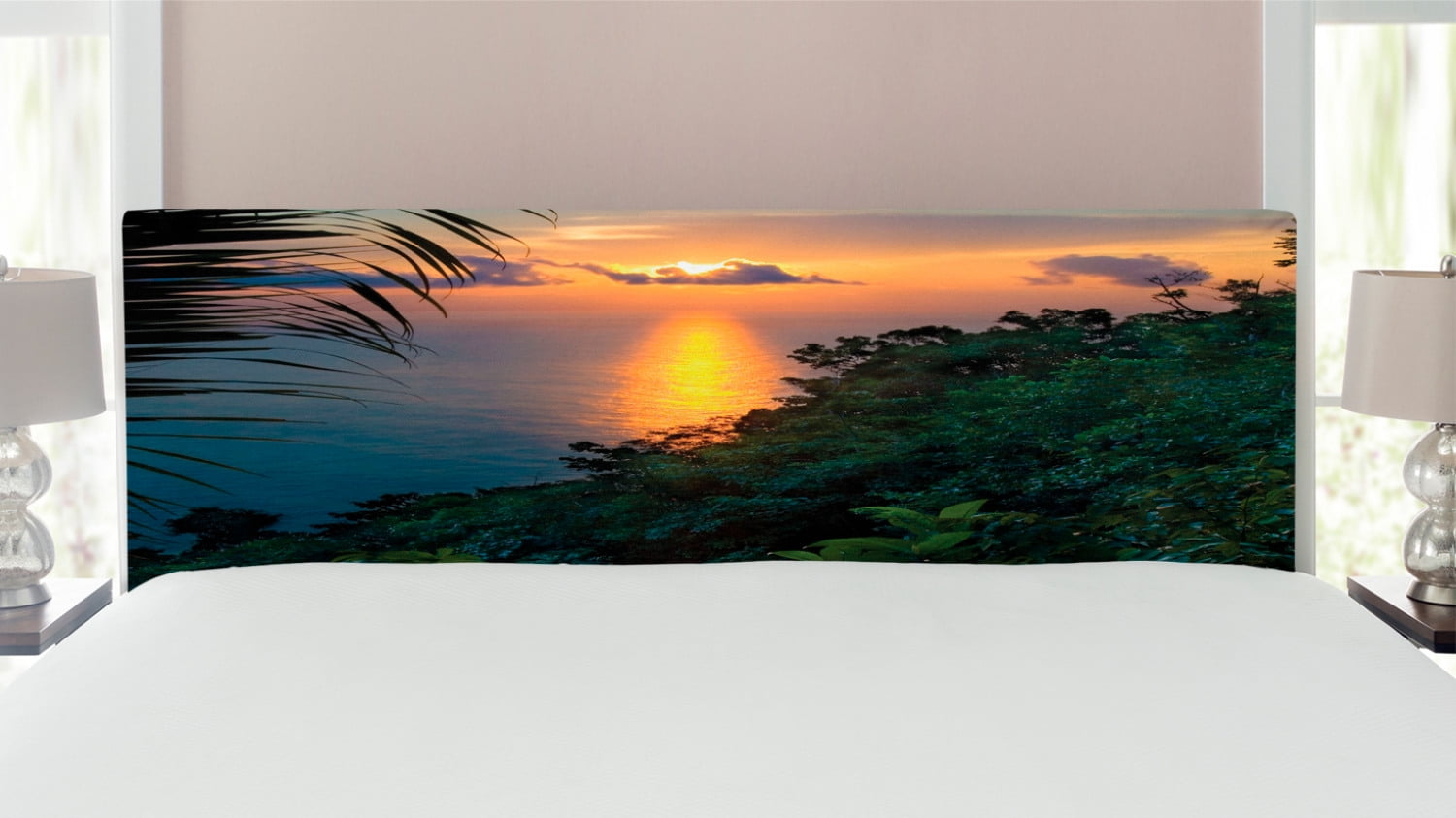 Rainforest Headboard, Rainforest Sunrise on Ocean Seaside Hills ...