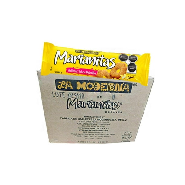 Pack de 20 Galletas La Moderna Marianitas Vainilla de 185 gr La Moderna ...