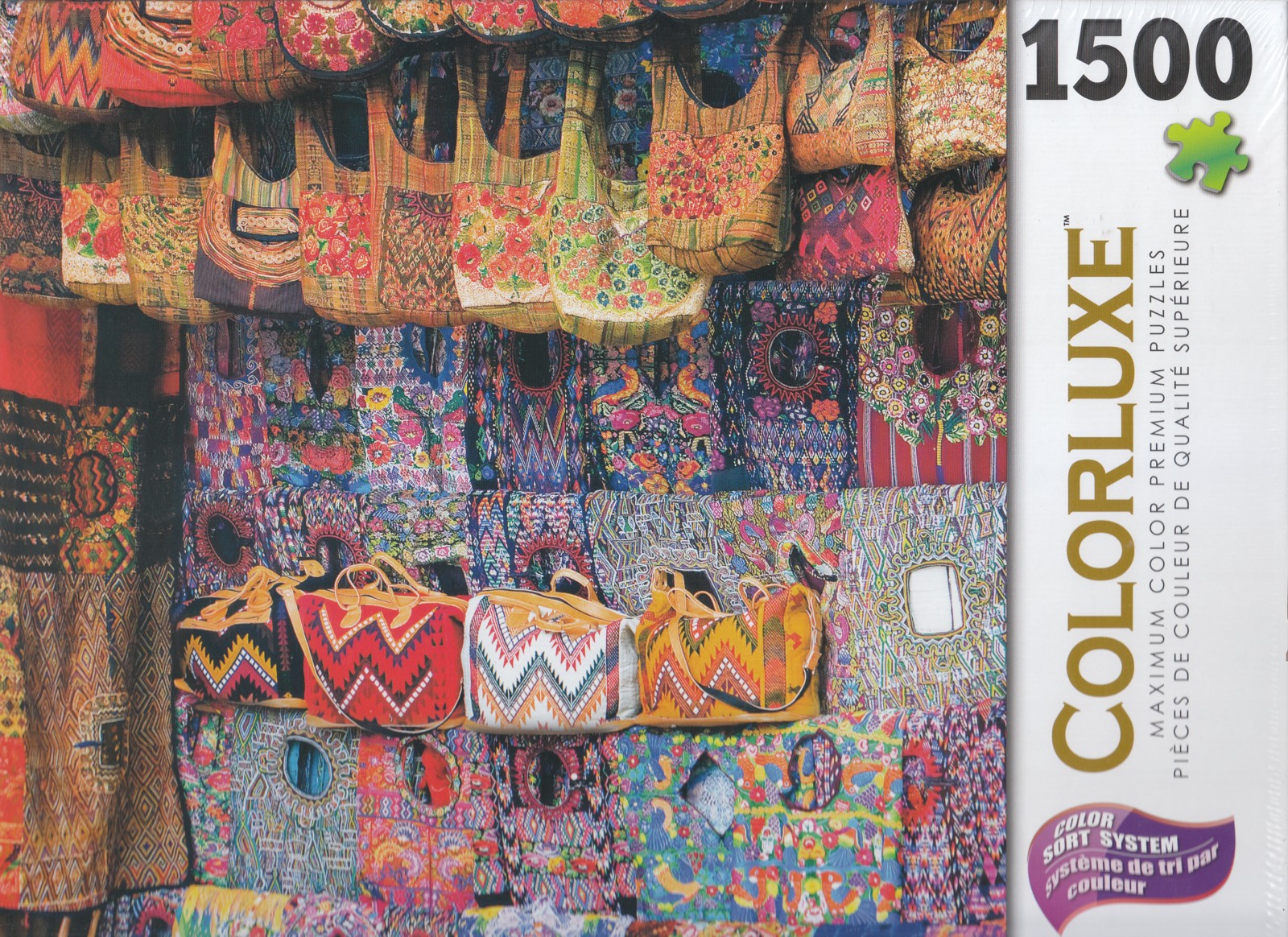 Colorluxe 1500 Piece Puzzle - Colorful Handmade Mayan Textiles ...