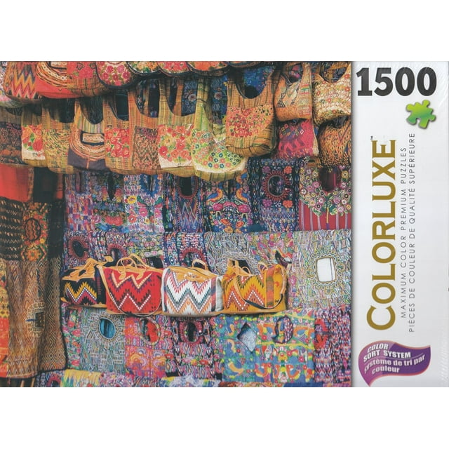 Colorluxe 1500 Piece Puzzle - Colorful Handmade Mayan Textiles ...