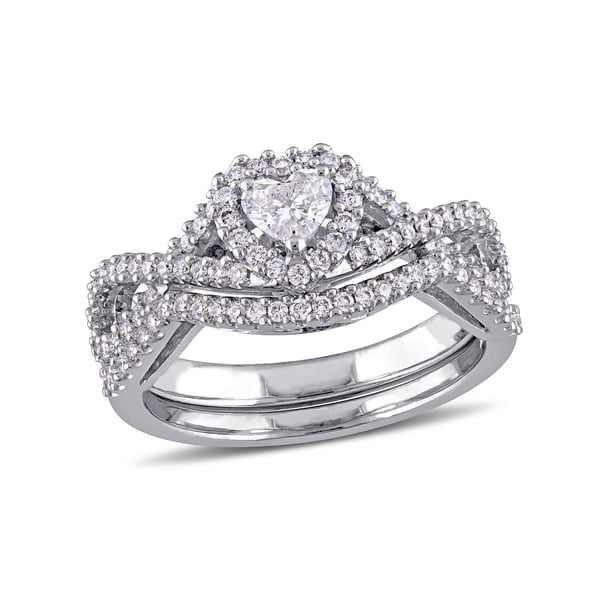Round Diamond Cathedral Infinity Engagement Ring With