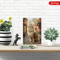 8x12 Inch Metal Wall Art, Vintage Crowned Cat in European Village ...