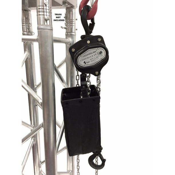 1 Ton 2000 LB Hand Chain Block Manual Hand Hoist with 26' Lift DJ ...