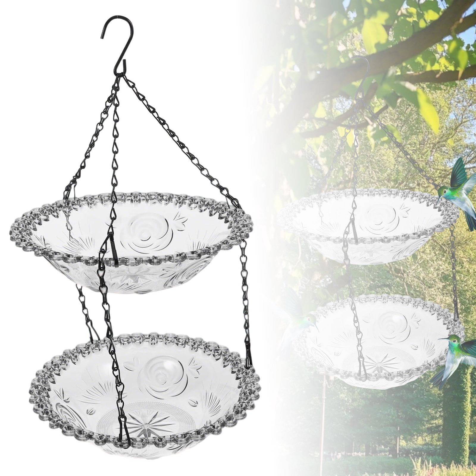 Click here for Hhsfeifuuu Bird Feeders Advanced Glass Bird Bath T... prices