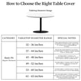 YESAD Elastic Tablecloth For Round Tables, Waterproof Tablecover For Up ...
