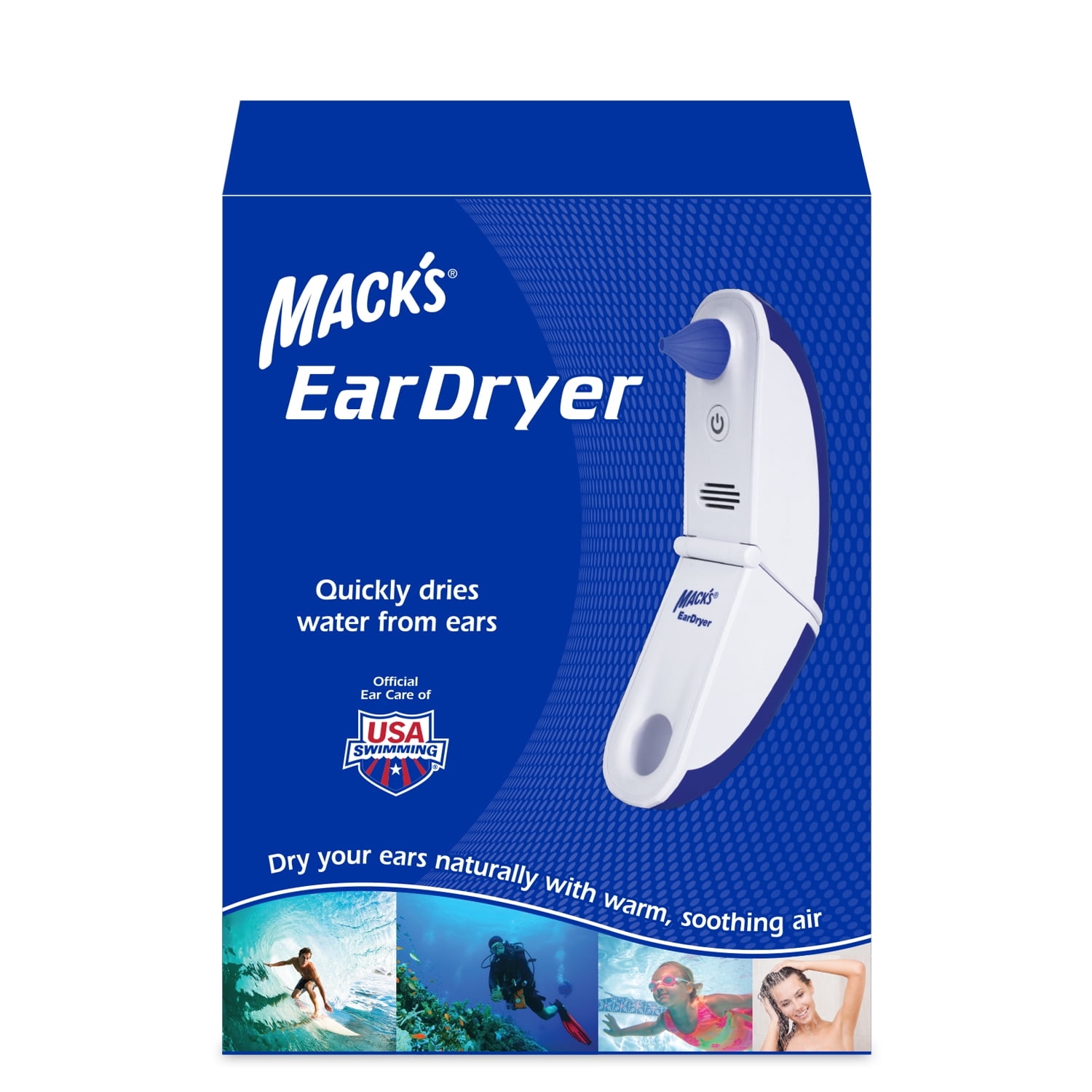 Mack's Ear Dryer - Soothing Electronic Warm Air Ear Dryer for Swimming ...