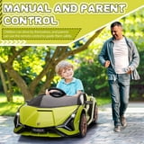 TOBBI Lamborghini Sian Kids Ride-On, 12V, w/ Remote & LED Lights, Green ...