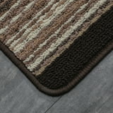 Mainstays Apollo Striped Indoor Polypropylene Area Rug, Tan and ...