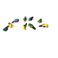 Darice Micro Mini Assorted Mushroom Birds, Yellow-Blue and Green ...