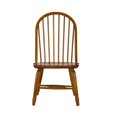 Treasures Solid Wood Rustic Kitchen Dining Chair, Medium Brown Bow Back ...