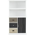 Ameriwood Home Mercer Storage Bookcase with Multicolored Door Drawers ...