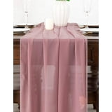 Coolmade 10Ft Pink Chiffon Table Runner, 29x120 Inches, for Weddings ...