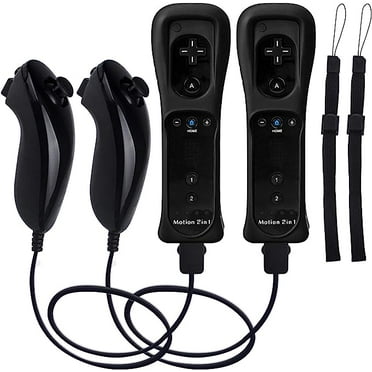 TekDeals Wireless Wii Remote and Nunchuck Controller Set, Motion Plus ...
