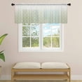 Abstract Art Semi Sheer Valance Curtains Classic Green Line Gradient ...
