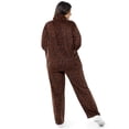 Athletic Works Women's Plus Size Active Velour Zip-Up Tracksuit Set, 2 ...