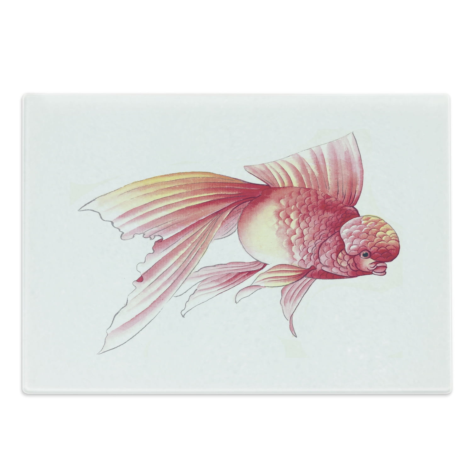 Goldfish Cutting Board, Watercolor Painting Style Sea Animal ...