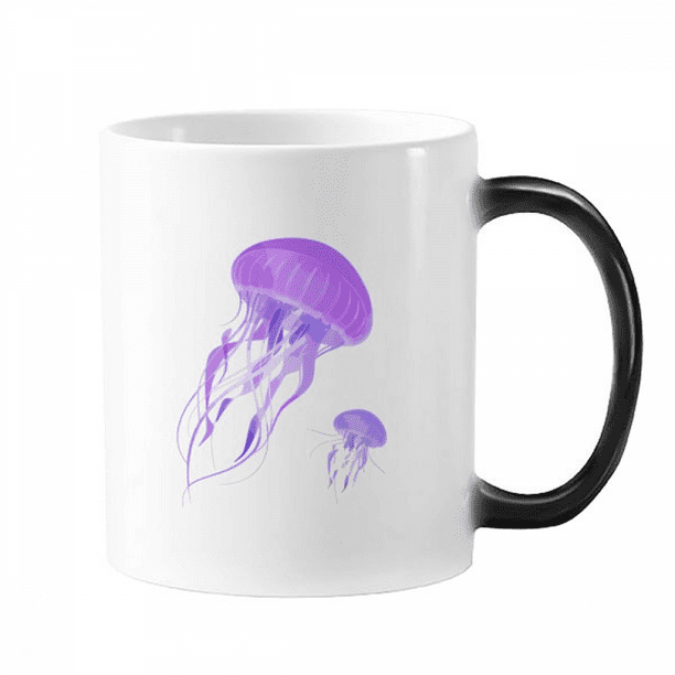 Purple Jelly Fish Acaleph Flotage Mug Changing Color Cup Morphing Heat ...