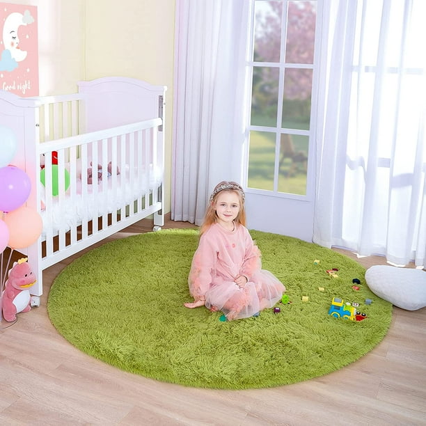 Noahas Luxury Round Fluffy Area Rugs for Bedroom Kids Girls Room ...