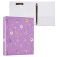 Chic Flowers in Multicolor Round Ring Binder 3 Rings 1.5" Capacity File ...