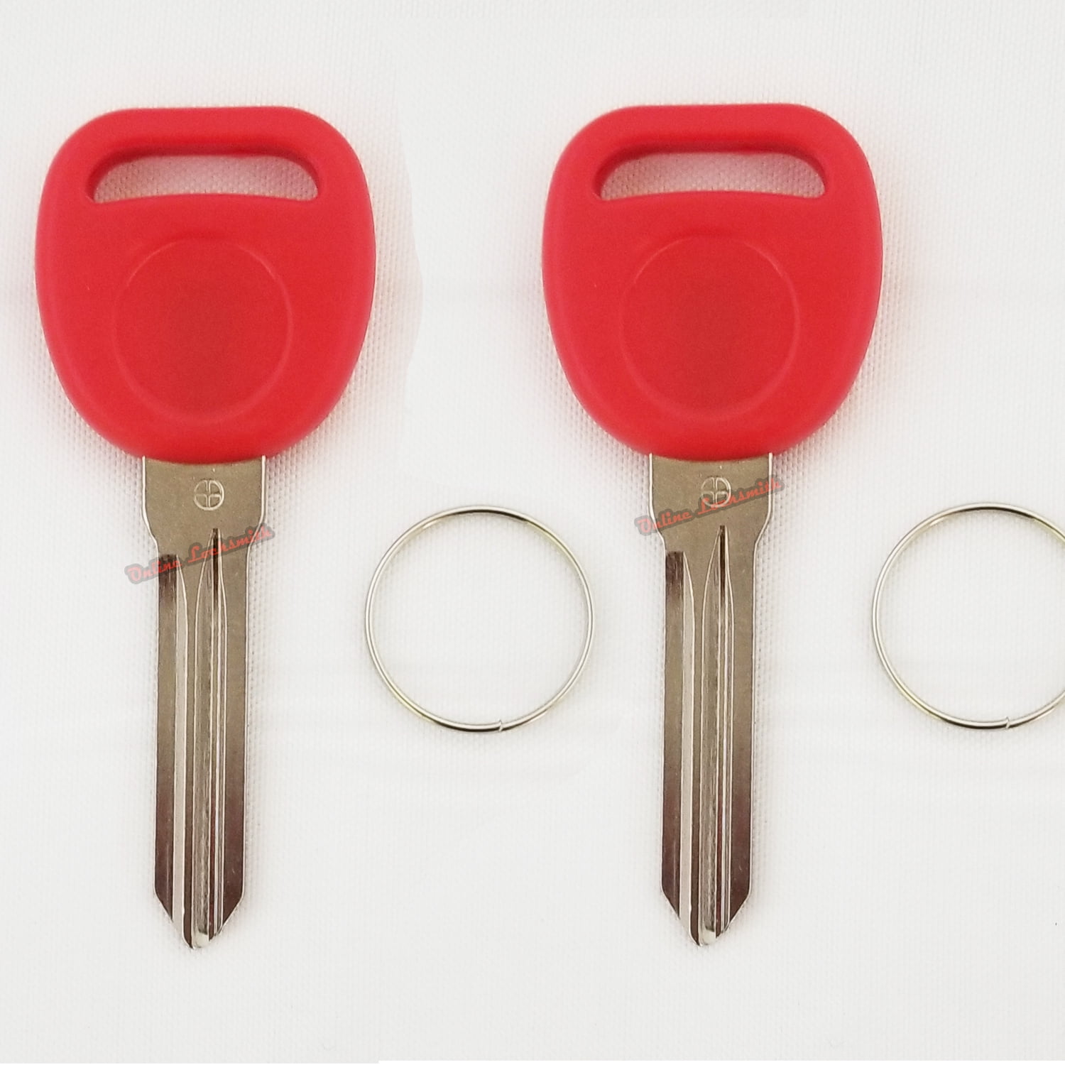2 New Red B111 Transponder Chipped Keys For Gm Vehicles DIY Programming ...