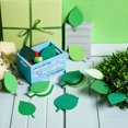 200 Pcs Paper Leaf Cutouts Assorted Green Color Leaf Cut Outs 4 Inch ...