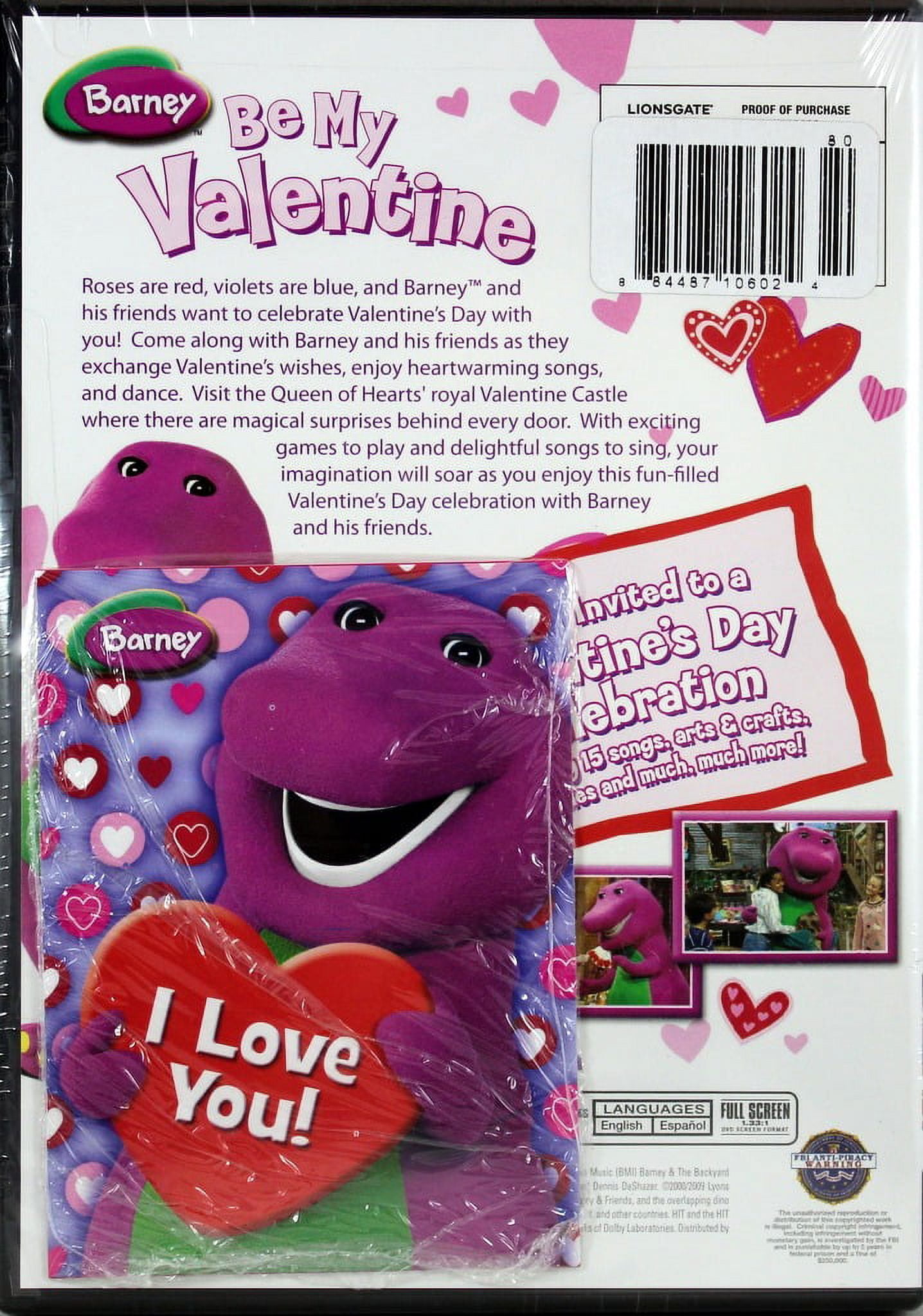 Barney Be My Valentine Love Barney Vhs
