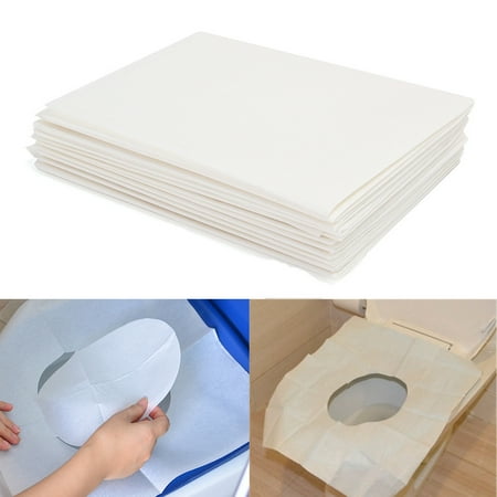 10pcs Toilet Seat Covers Paper Biodegradable Safe Disposable Sanitary ...