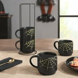 Way to Celebrate Spider Web Ceramic Stacking Mug Set - Walmart.com