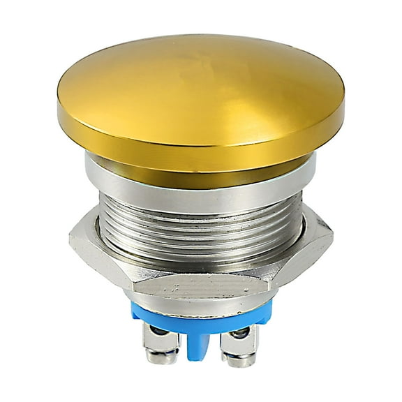16 mm Momentary Push Button Switch Metal Head Round Start Button AC/DC ...