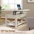 47.2" Lift Top Coffee Table with Hidden Compartment, 2 Way Lift Top ...