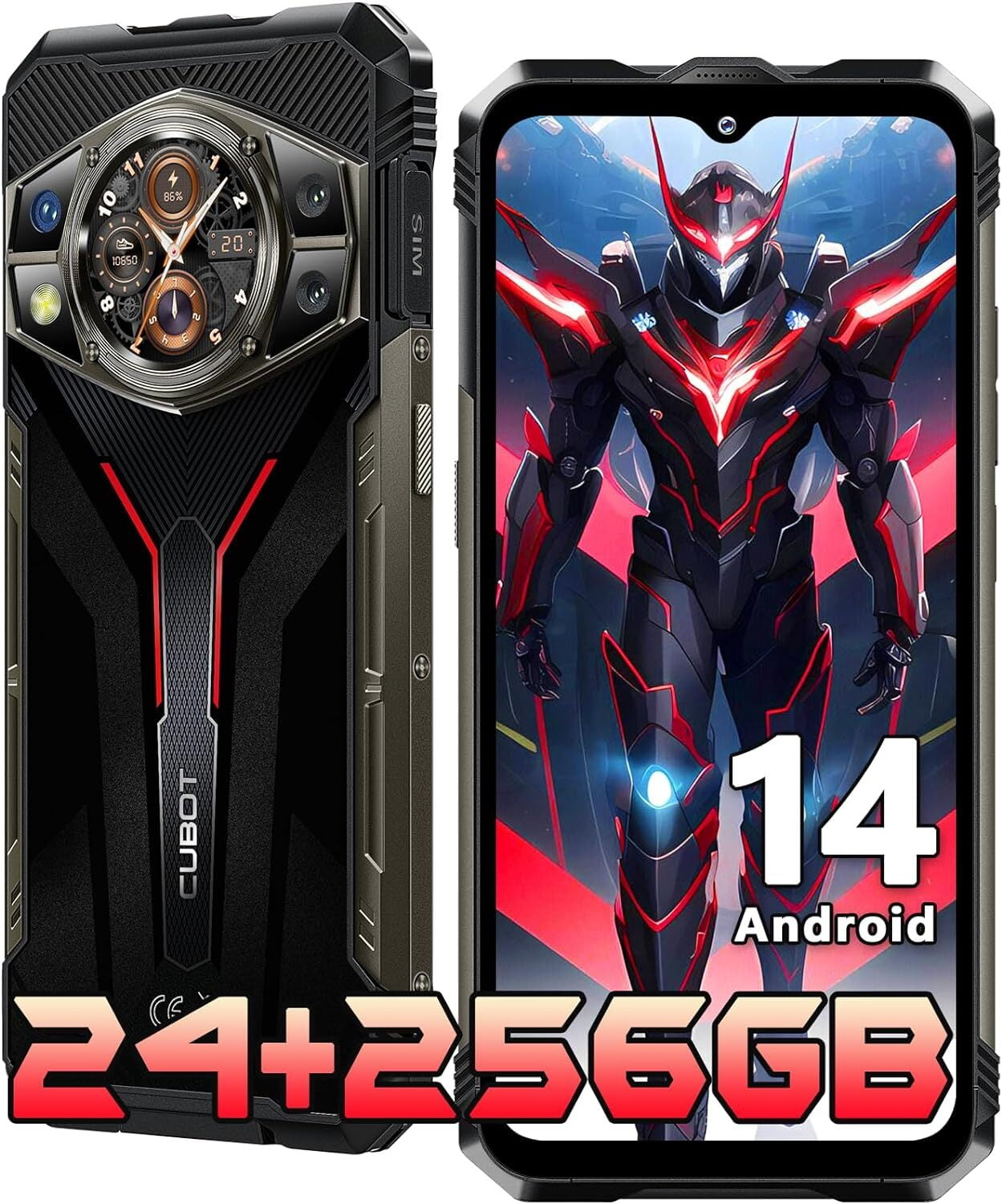 CUBOT Kingkong AX 24 GB+256 GB(1 TB) MTK G99, 6,58"FHD+ 100 MP ...