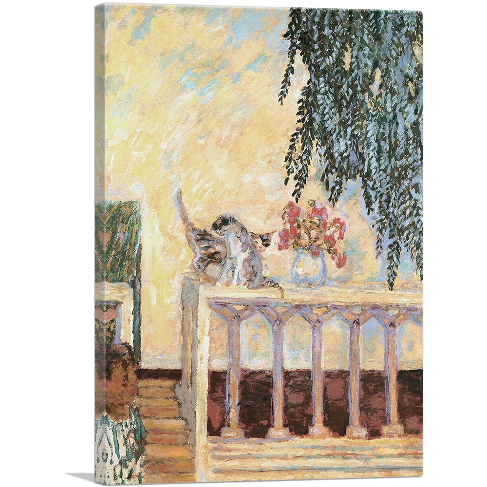 ARTCANVAS Cats On The Railing 1909 Canvas Art Print by Pierre Bonnard ...