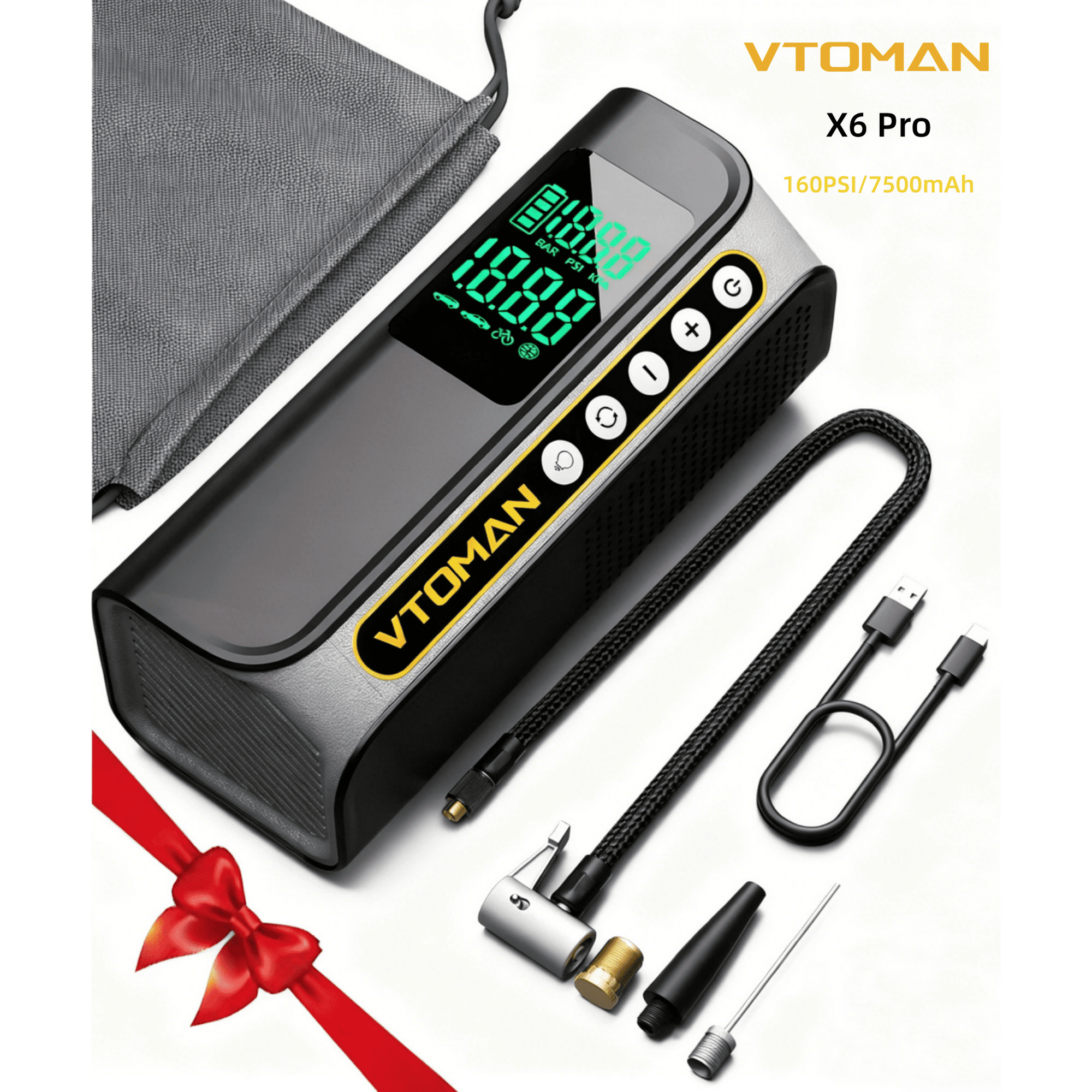 Click here for Tire Inflator Air Compressor 160psi vtoman X6 Pro... prices