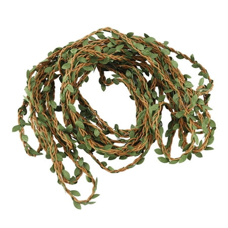 Foliage Vine Hemp Rope, Vine Fake Foliage Leaf, Artificial Nylon Brown ...