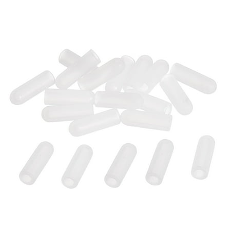2.6mm ID 15mm Long Rubber End Caps Screw Thread Protectors Tubing ...