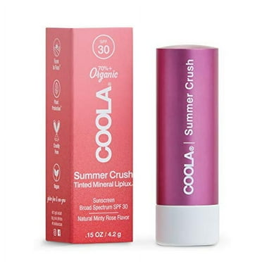 COOLA Organic Liplux Lip ESF27 Oil and Lip Gloss Sunscreen with SPF 30 ...