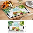 Green Coconuts Cotton Linen Placemats Set of 12, Enjoy Your Summer ...